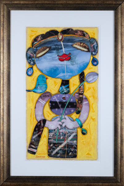 RADHA by G Subramanian | Luxury home decor - Mixed media artwork on ca ...